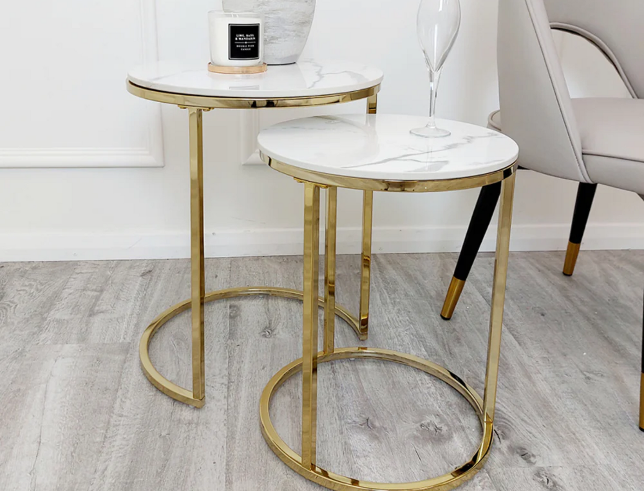 Round Gold Nest Tall Coffee Table